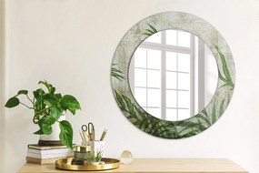 Kulaté dekorativní zrcadlo Kapradiny listy fi 50 cm