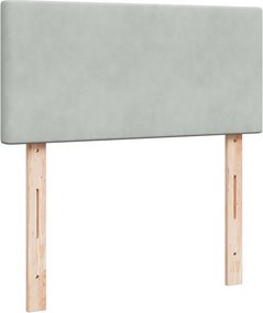 Box spring postel s matrací světle šedá 80 x 200 cm samet 3286156