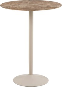 Keramický barový stůl Malta 105 cm béžový mramor