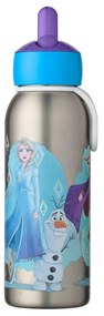 Nerezová dětská lahev ve stříbrné barvě 350 ml Frozen 2 – Mepal