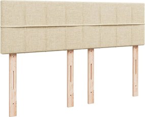 Box spring postel s matrací krémová 160x200 cm textil 3288244