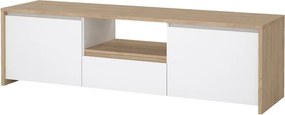 Bílý/v přírodní barvě TV stolek v dekoru dubu 179x52x48 cm Next – Tvilum