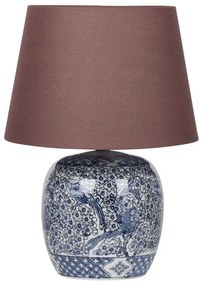 Porcelánová stolní lampa bílá/modrá NEIRA Beliani