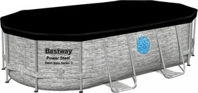 BESTWAY Power Steel Swim Vista bazén s oknem 427x250x100 14x8FT 7in1
