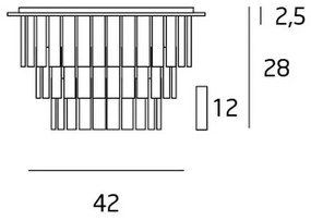 MAXLIGHT C0136 - Stropní svítidlo MONACO 9xG9/40W/230V pr. 42 cm chrom