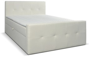 Manželská postel Boxspring 180 cm Annira (bílá) (s matrací). 1033221