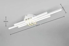 Bílé LED stropní svítidlo 18x81 cm Cinto – Reality