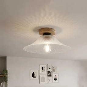 Stropní svítidlo JULL WOOD 1xE27/15W/230V dub/čirá pr. 34 cm