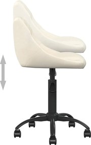 Kancelářská židle krémová samet 3088845