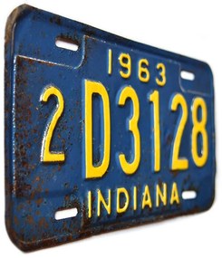 Americká SPZ Indiana 1963 Blue 2D3128