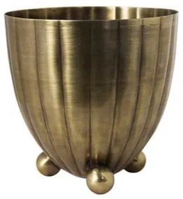 Strömshaga Kovový obal na květináč Vilmer Antique Brass - medium, měděná barva, kov