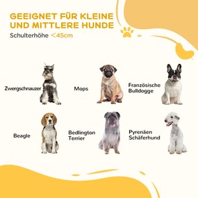 PawHut Dětská bezpečnostní brána 4-dílná 206 x 76 cm Skládací brána se 2 podpěrnými nohami Samostatná brána pro psy vyrobená ze dřeva pro halu Bílá