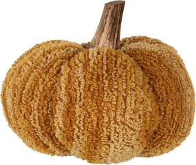 Oranžová textilní dekorace dýně Pumpkin - Ø 15*13 cm