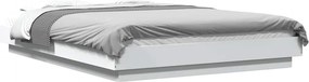 Rám postele s LED osvětlením bílý 140 x 200 cm kompozitní dřevo 3281098