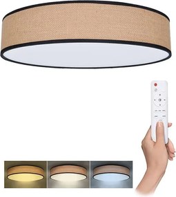 LED stropní světlo s dálkovým ovládáním Brownie nastavitelné - průměr 40 cm, hnědá