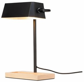 Stolní lampa s kovovým stínidlem v černo-přírodní barvě (výška 40 cm) Cambridge – it's about RoMi
