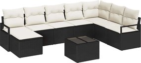 Set pohovek 9 ks Černá polyratan 3346507
