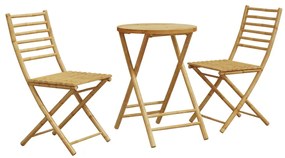 3dílný bistro set bambus