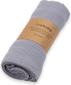 Dětská mušelínová deka New Baby grey