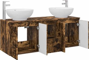 Sada koupelnových skříněk 3 ks Kouřový dub 49,5 x 44,5 x 65 cm 3405702