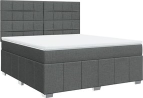 Box spring postel s matrací tmavě šedá 180x200 cm textil 3291748
