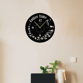 dřevo života Nástěnné hodiny COFFEE TIME Barevný vzor: Černá, Velikost hodin: 35x35