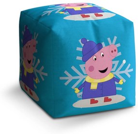 Sablio Taburet Cube Prasátko Pepina Vločka: 40x40x40 cm