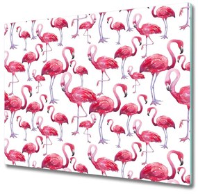 Skleněná krájecí deska Flamingos