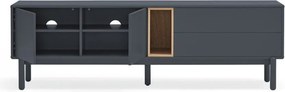 Tmavě šedý TV stolek 180x56 cm Corvo - Teulat