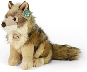 Rappa Plyšový kojot/vlk sedící 24 cm ECO-FRIENDLY