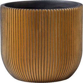 Capi Nature Groove Planter Ball Black Gold Ø 8 cm / V 6 cm