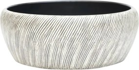Umyvadlo na desku černé a šedé kulaté Φ 41 x 14 cm keramika 155061