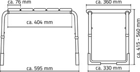 Ridder Ridder, HANDICAP koupelnová židle, nastavitelná výška, chrom/bílá, A172101
