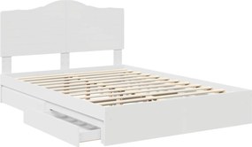Postel s úložným prostorem Bílá 140 x 200 cm Kompozitní dřevo 3413499