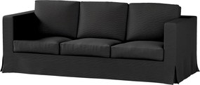 Potah na pohovku IKEA  Karlanda 3-místná nerozkládací, dlouhý barva černá látka pletený vzor