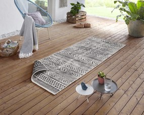 NORTHRUGS - Hanse Home koberce Kusový koberec Twin Supreme 103860 Biri Black/Cream – na ven i na doma - 80x150 cm