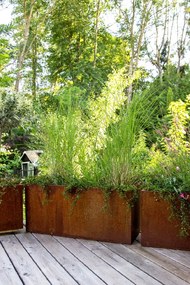Truhlík MAXI, corten, šířka 100 cm, hnědý