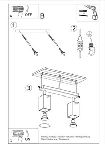 Bodové svítidlo Merida, 2x šedé kovové stínítko, (možnost polohování)