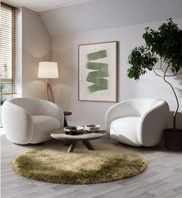 Tribeca Design Kusový kruhový koberec Cookie Sage Green Rozměry: 150x150 cm