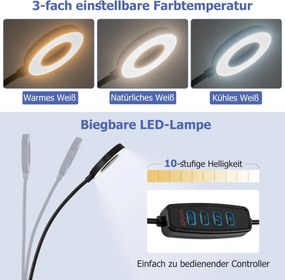 Costway Manikúrní stůl skládací s elektrickým sběračem prachu, černý