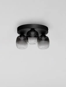 LED stmívatelné černo-kouřové designové stropní svítidlo Kita