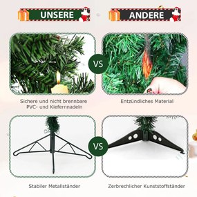 Costway 210 cm Pre-Lit Half Tree Vánoční strom Half Umělý strom, zelený