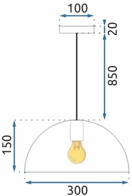 Toolight Závěsné svítidlo APP911-1CP Mramor