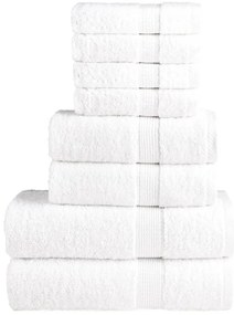 8dílná sada ručníků Premium SOLUND bílá 600 g/m² 137536