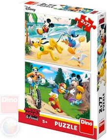 DINO Puzzle Mickey Mouse sportuje 26x18cm skládačka 2x77 dílků dn386129
