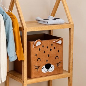 Dětský úložný box Leopard hnědý