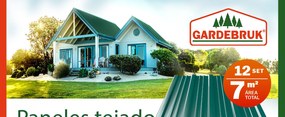 Gardebruk Trapézový plech sada 12 ks zelená 129 × 46 cm perforované 7m²