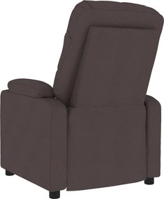 Masážní křeslo tmavě hnědé textil 339097