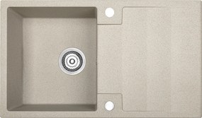 Kuchinox Rab, 1-komorový granitový dřez 760x440x160 mm, béžová, LAV-SBF_411Y