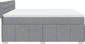 Box spring postel s matrací světle šedá 180 x 200 cm textil 3289461